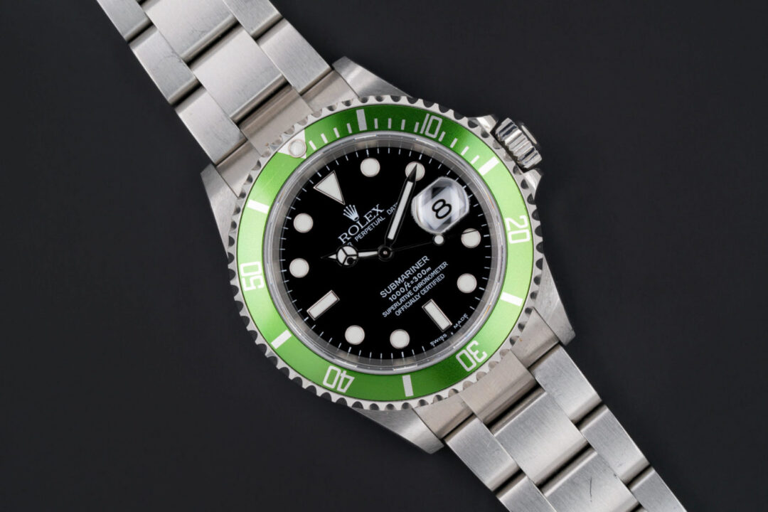 Rolex "16610LV Flat 4 Kermit" Submariner - Menta Watches- Buy Vintage ...