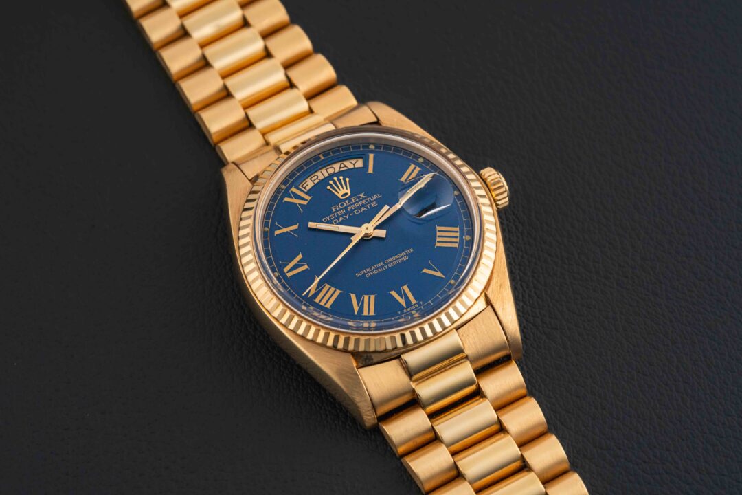 Rolex "Blue Buckley-Dial 1803" Day-Date - Menta Watches- Buy Vintage ...