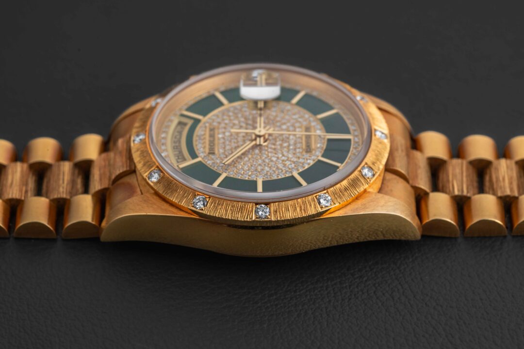 Rolex "Pave 18248 Green Carousel" Day-Date - Menta Watches- Buy Vintage ...
