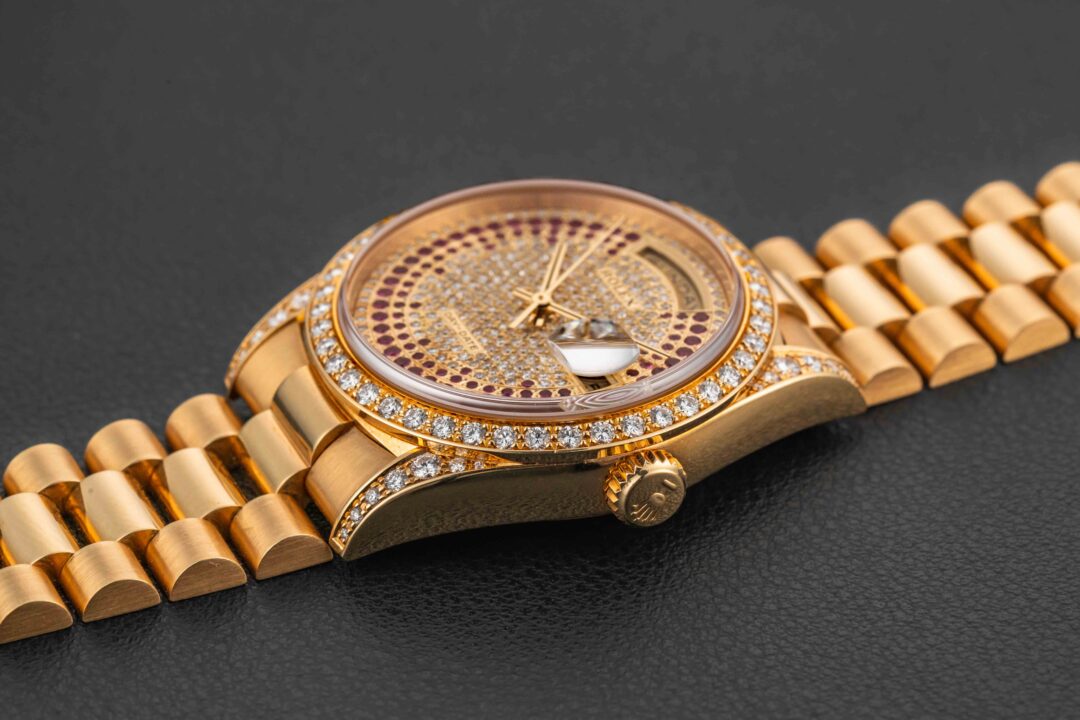 Rolex "Full-Set 18388 Pave & Ruby" Day-Date - Menta Watches- Buy ...